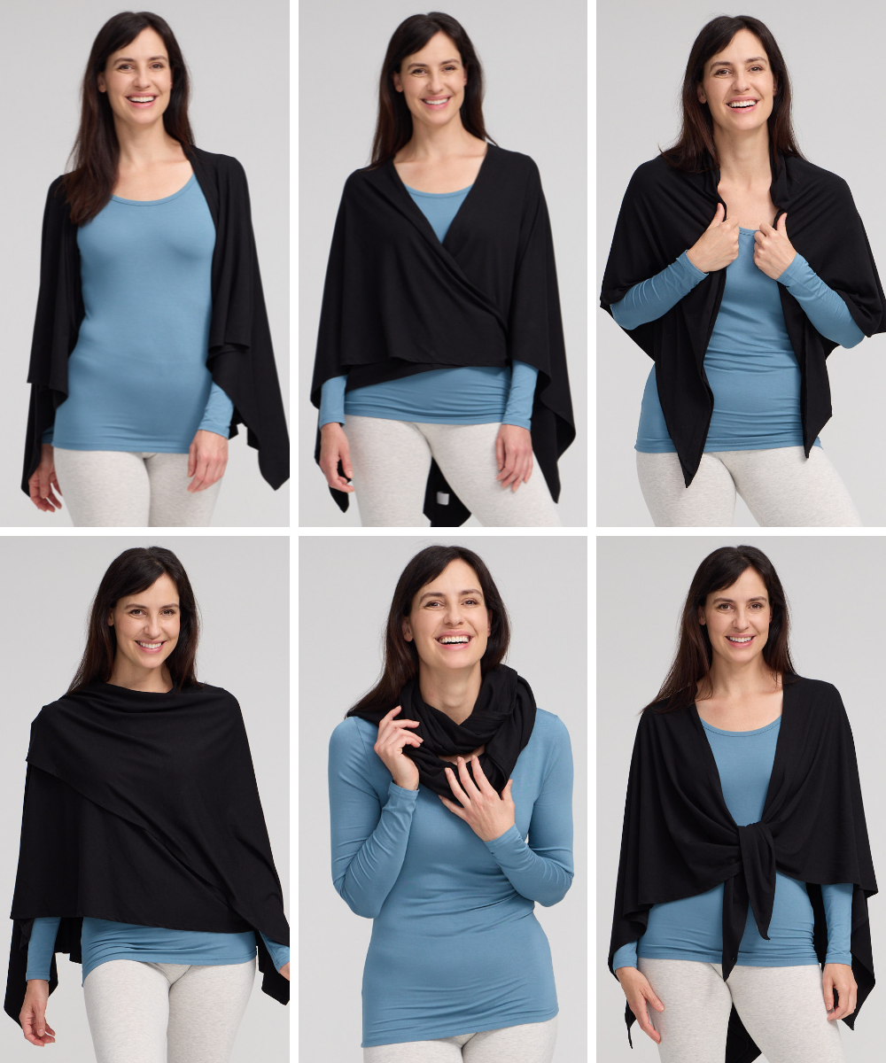 UV Multiway Shawl - Charcoal – O2wear