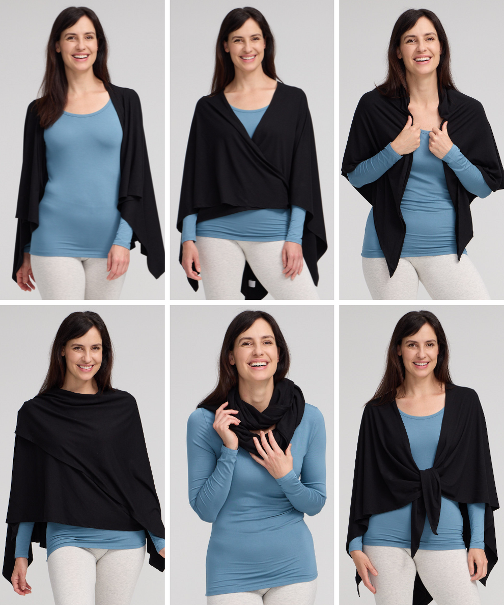 UV Multiway Shawl - Black – O2wear