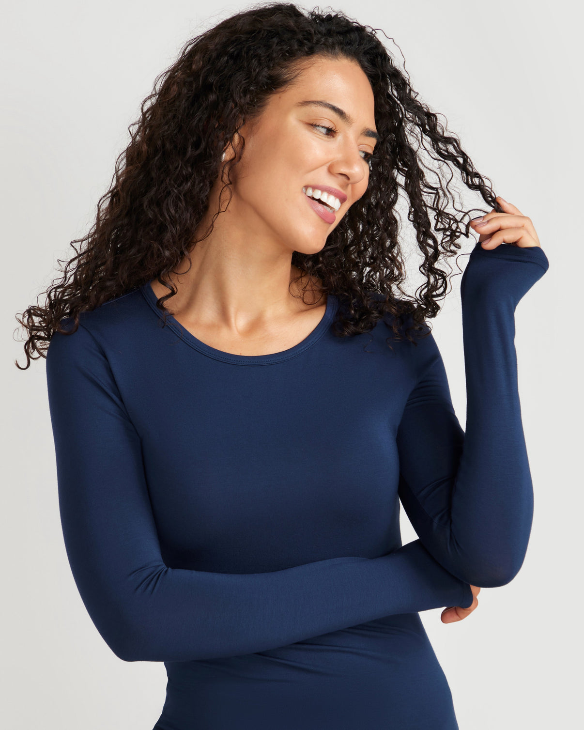 Bamboo Long Sleeve Crew - Navy – O2wear