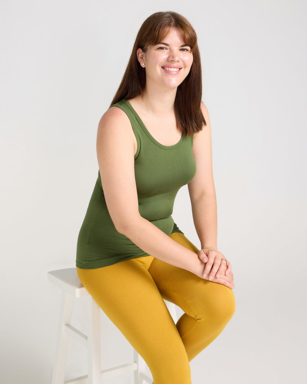 Bamboo Tank Top - Chive – O2wear