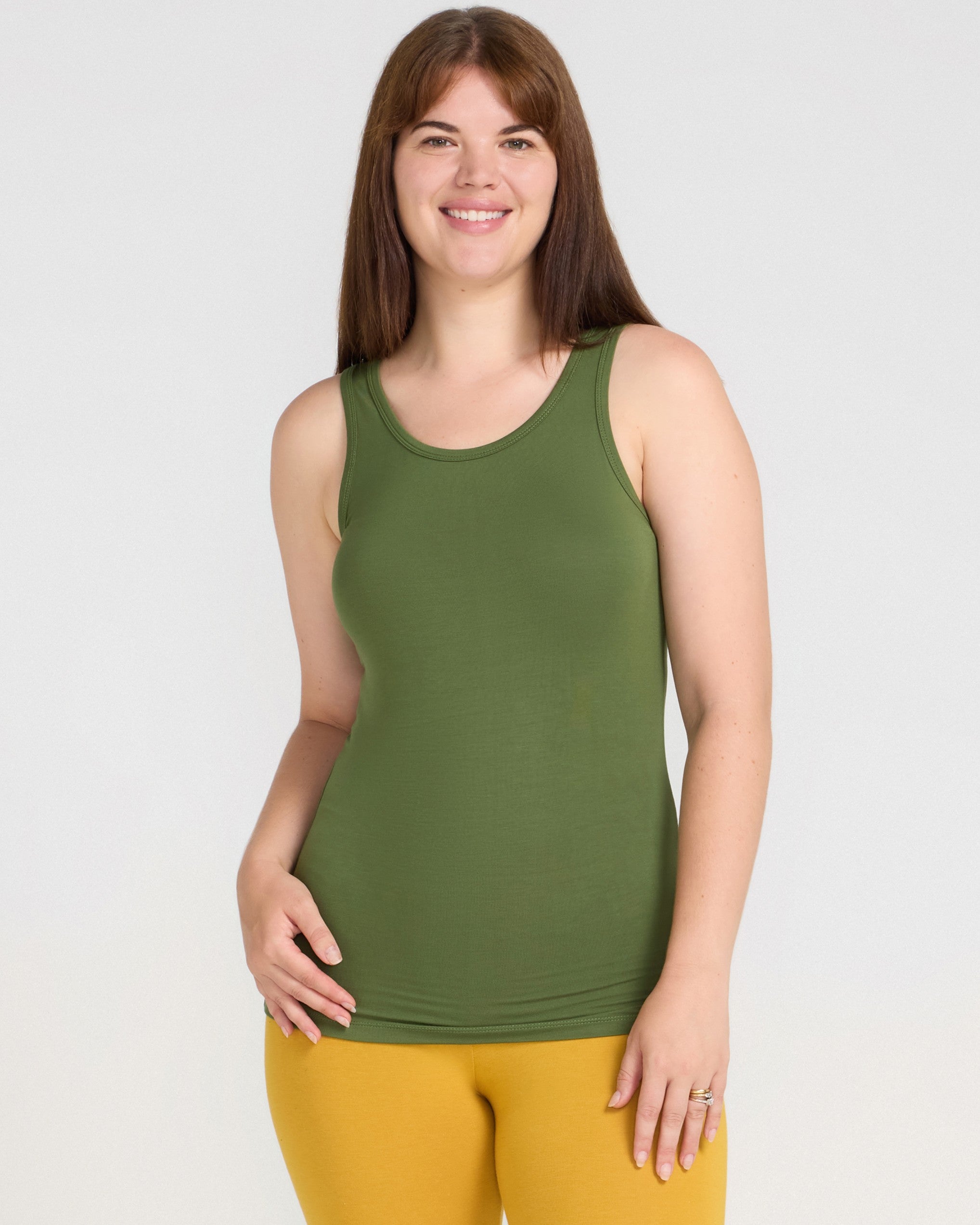 Bamboo Tank Top - Chive – O2wear