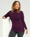 Bamboo Turtle Neck Skivvy - Purple – O2wear