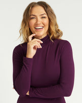 Bamboo Turtle Neck Skivvy - Purple – O2wear